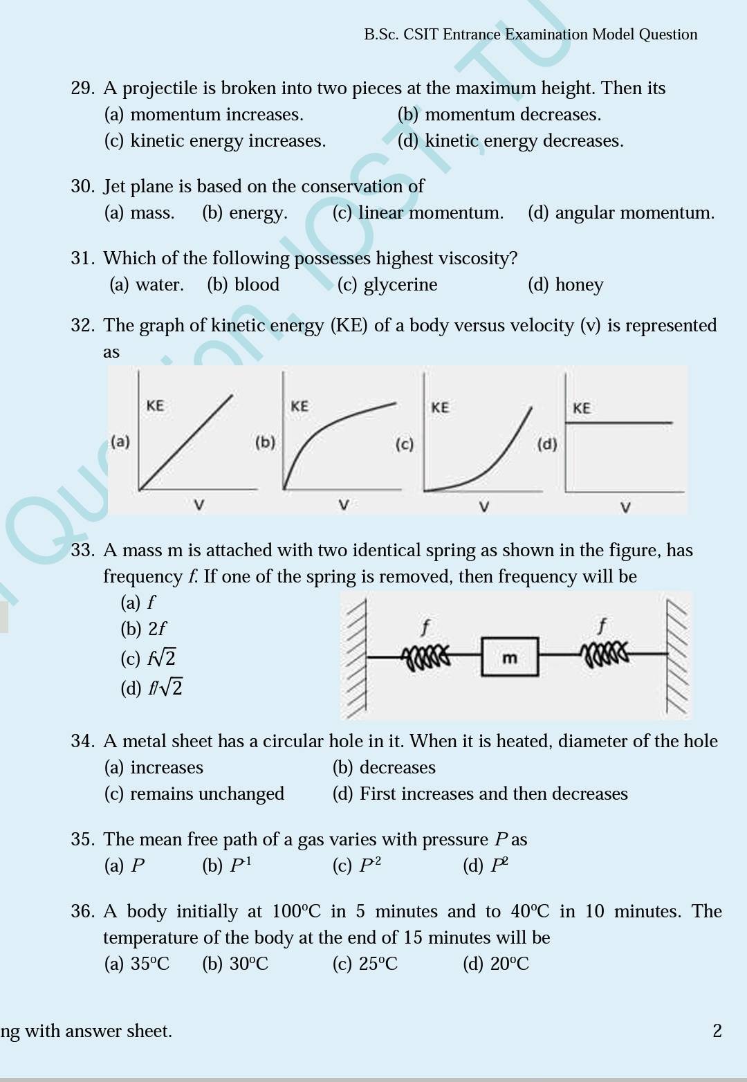 B.Sc. CSIT Entrance Model question set 1'st B.Sc. CSIT Entrance Model question set 1'st