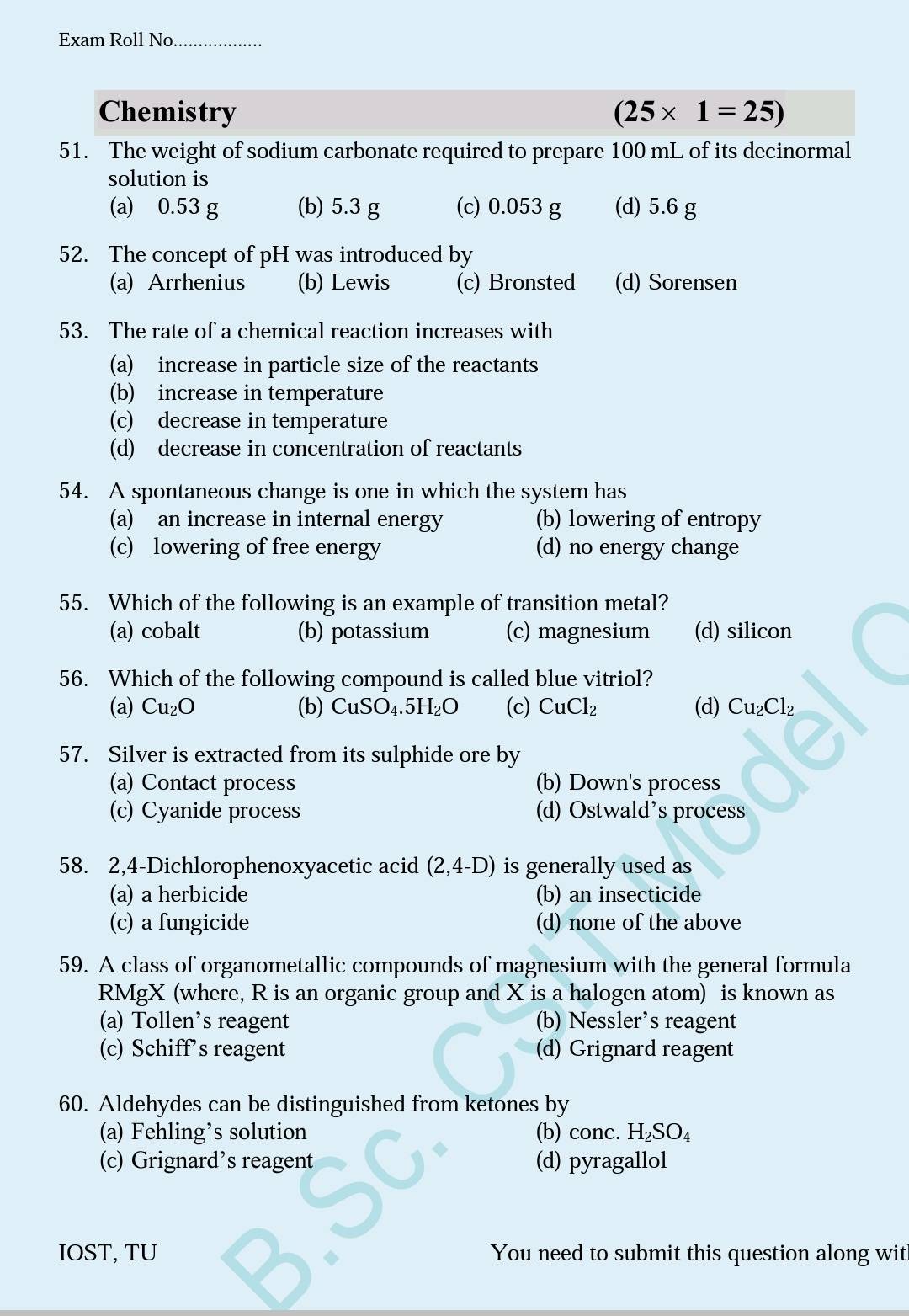 B.Sc. CSIT Entrance Model question set 1'st B.Sc. CSIT Entrance Model question set 1'st